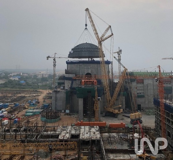 Reactor building dome has been installed in design position at ...